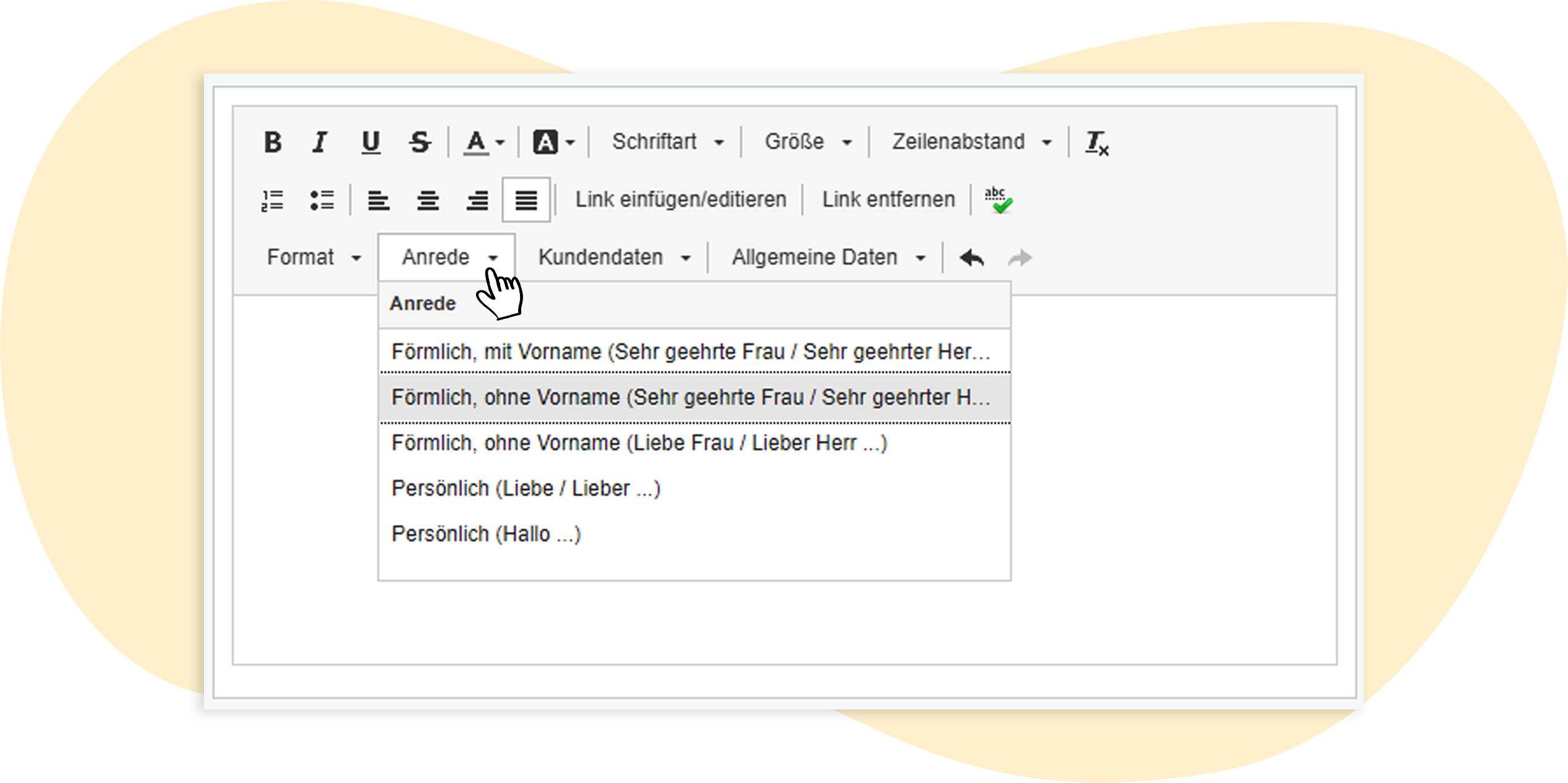 Personalisierte Anrede im rapidmail Mailing-Editor nutzen - rapidmail ...